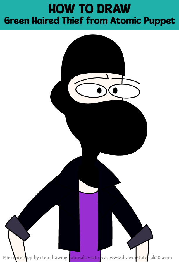 How to Draw Green Haired Thief from Atomic Puppet (Atomic Puppet) Step ...