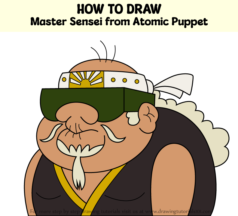 How to Draw Master Sensei from Atomic Puppet (Atomic Puppet) Step by ...
