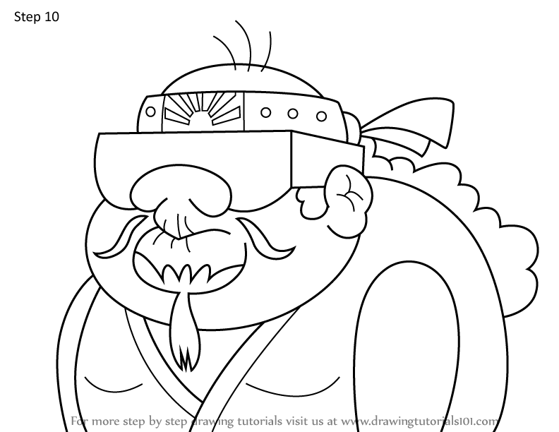 How to Draw Master Sensei from Atomic Puppet (Atomic Puppet) Step by ...