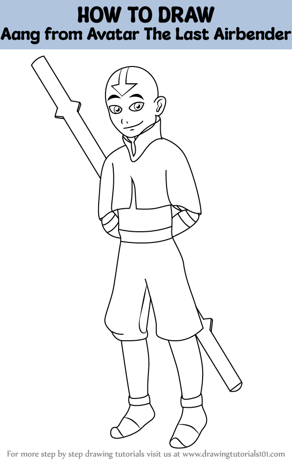 How to Draw Aang from Avatar The Last Airbender (Avatar: The Last Airbender) Step by Step ...