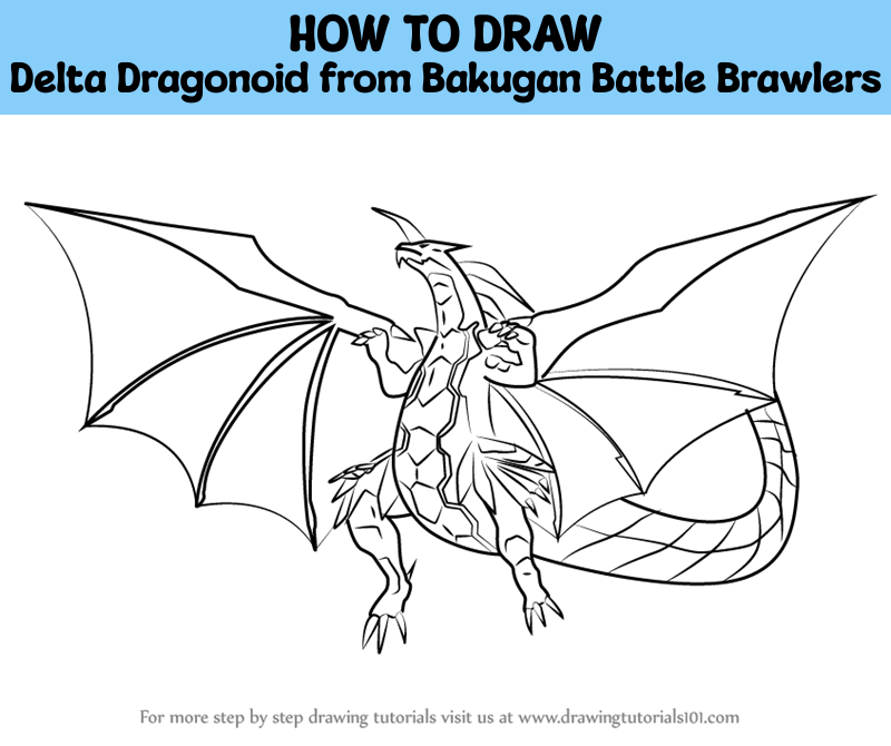 How to Draw Delta Dragonoid from Bakugan Battle Brawlers (Bakugan ...