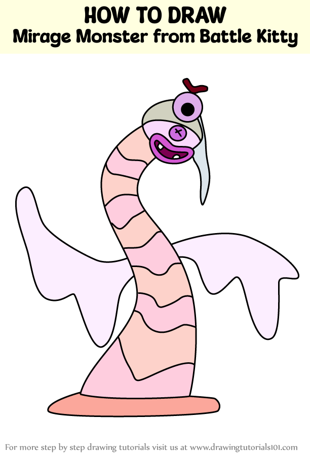 How to Draw Mirage Monster from Battle Kitty (Battle Kitty) Step by ...