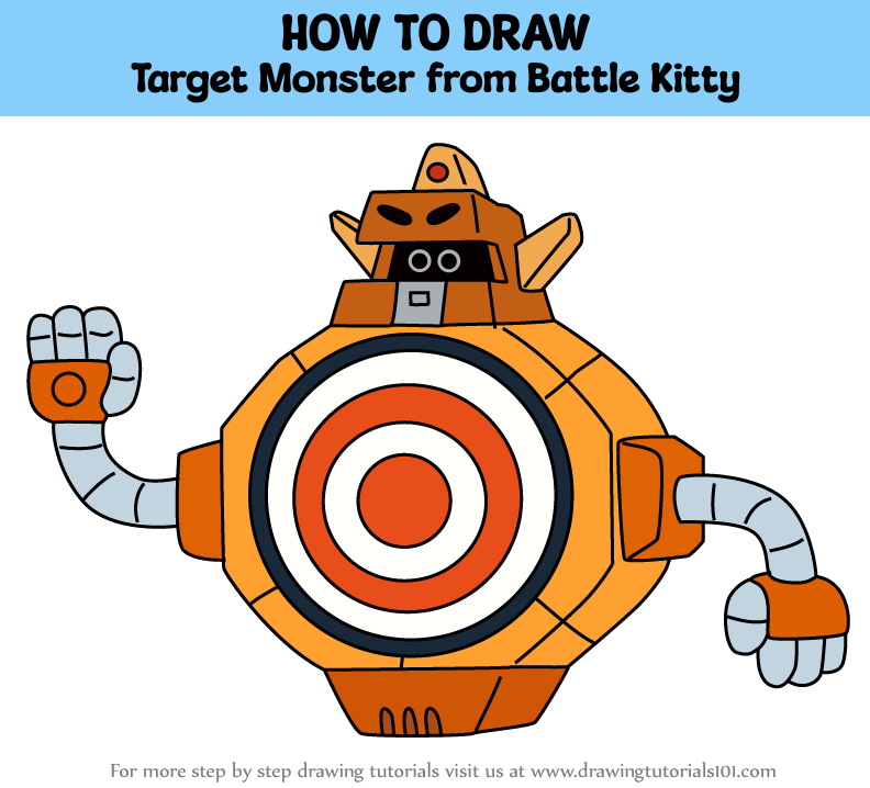 How to Draw Target Monster from Battle Kitty (Battle Kitty) Step by ...