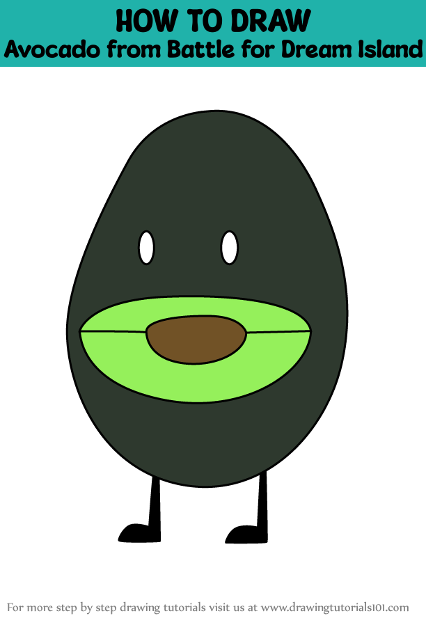 How to Draw Avocado from Battle for Dream Island (Battle for Dream ...