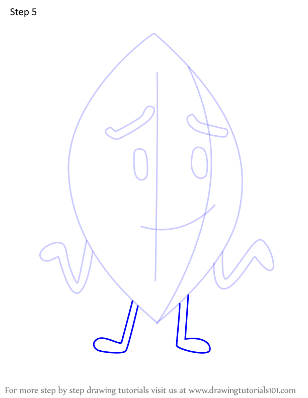 How to Draw Leafy from Battle for Dream Island (Battle for Dream Island) Step by Step ...