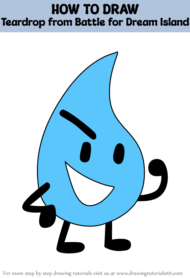 How to Draw Teardrop from Battle for Dream Island (Battle for Dream Island) Step by Step ...