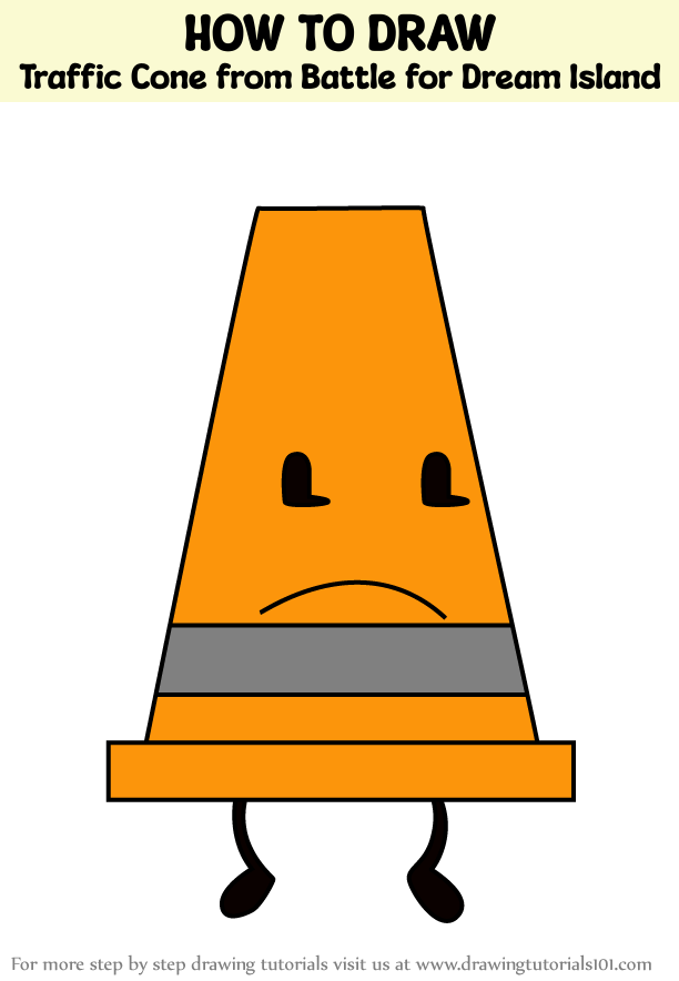 How to Draw Traffic Cone from Battle for Dream Island (Battle for Dream ...