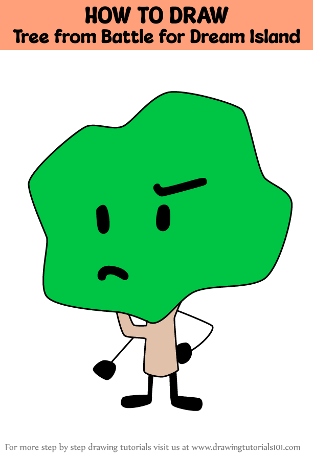 How to Draw Tree from Battle for Dream Island (Battle for Dream Island ...