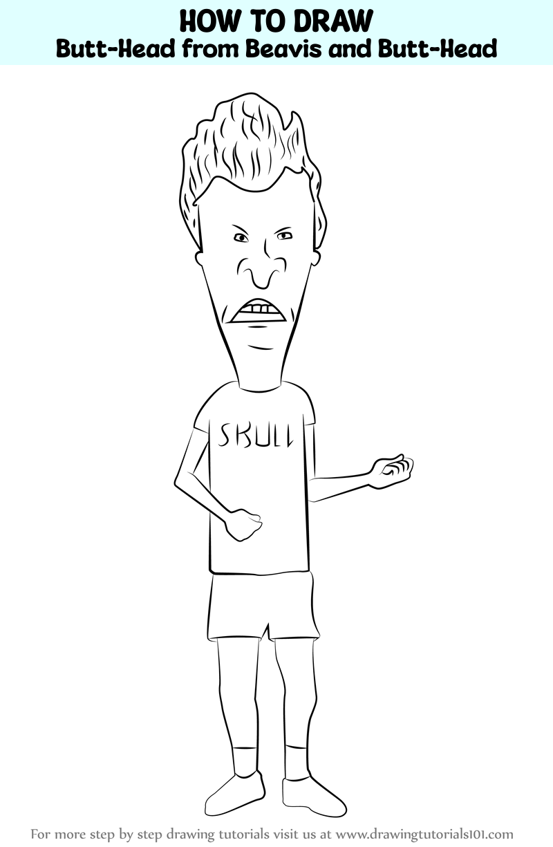How to Draw Butt-Head from Beavis and Butt-Head (Beavis and Butt-Head) Step by Step ...