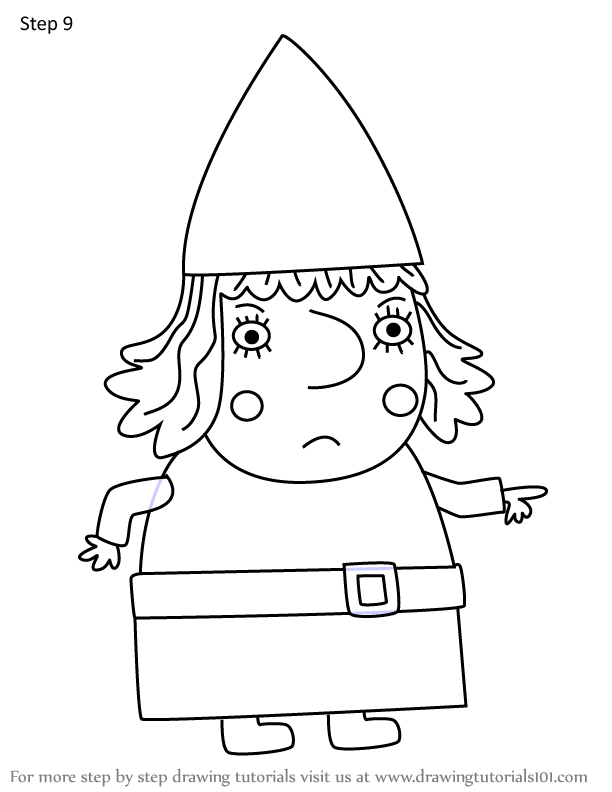 How to Draw Gloria Gnome from Ben & Holly's Little Kingdom (Ben & Holly ...