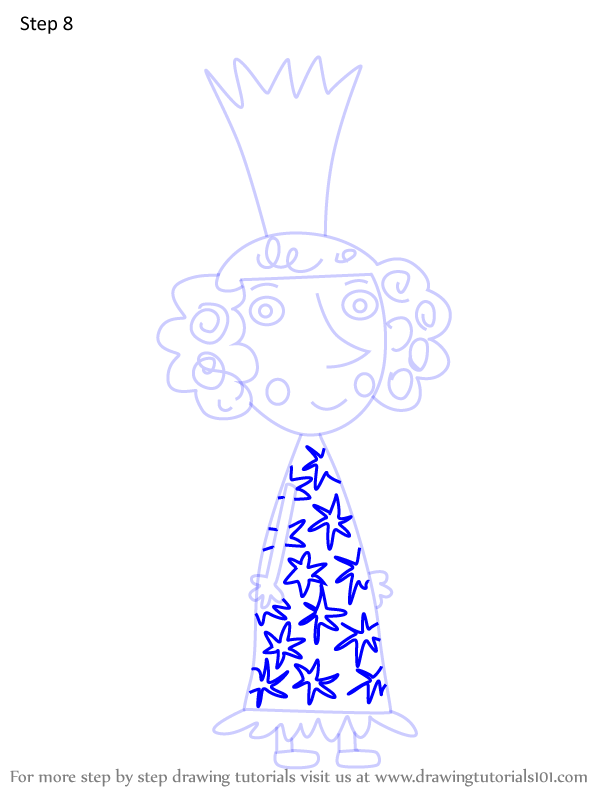 How to Draw Queen Marigold from Ben & Holly's Little Kingdom (Ben ...
