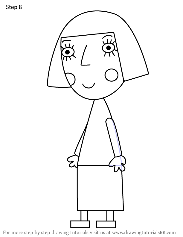 How to Draw Rebecca Big from Ben & Holly's Little Kingdom (Ben & Holly ...