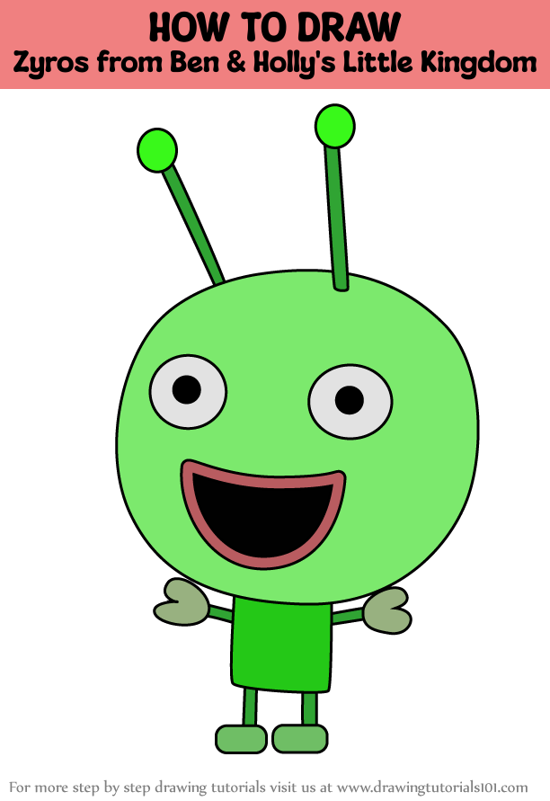 How to Draw Zyros from Ben & Holly's Little Kingdom (Ben & Holly's ...