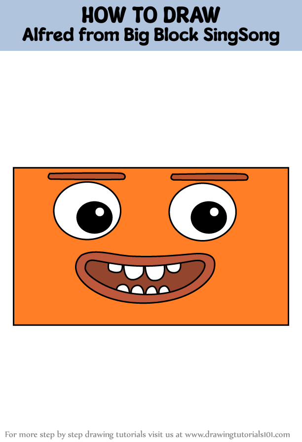 How to Draw Alfred from Big Block SingSong (Big Block SingSong) Step by ...