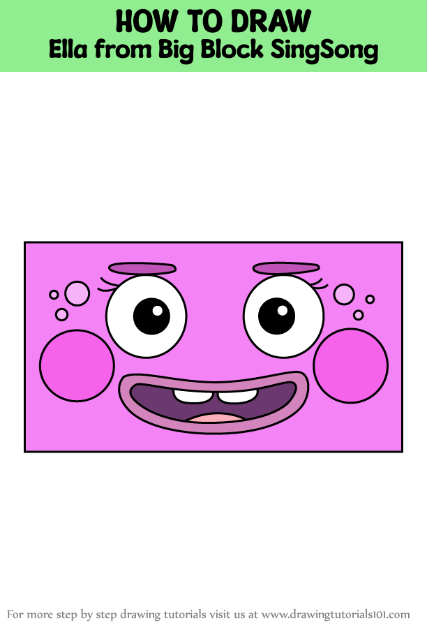 How to Draw Ella from Big Block SingSong (Big Block SingSong) Step by ...