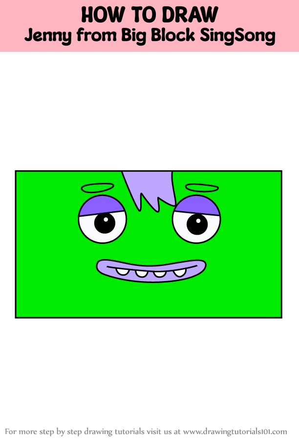 How to Draw Jenny from Big Block SingSong (Big Block SingSong) Step by ...