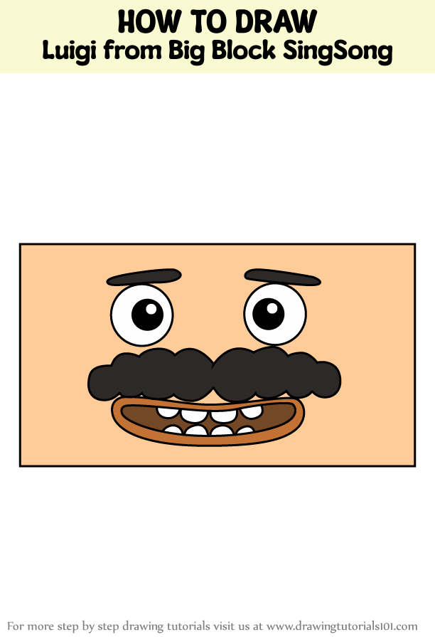 How to Draw Luigi from Big Block SingSong (Big Block SingSong) Step by ...