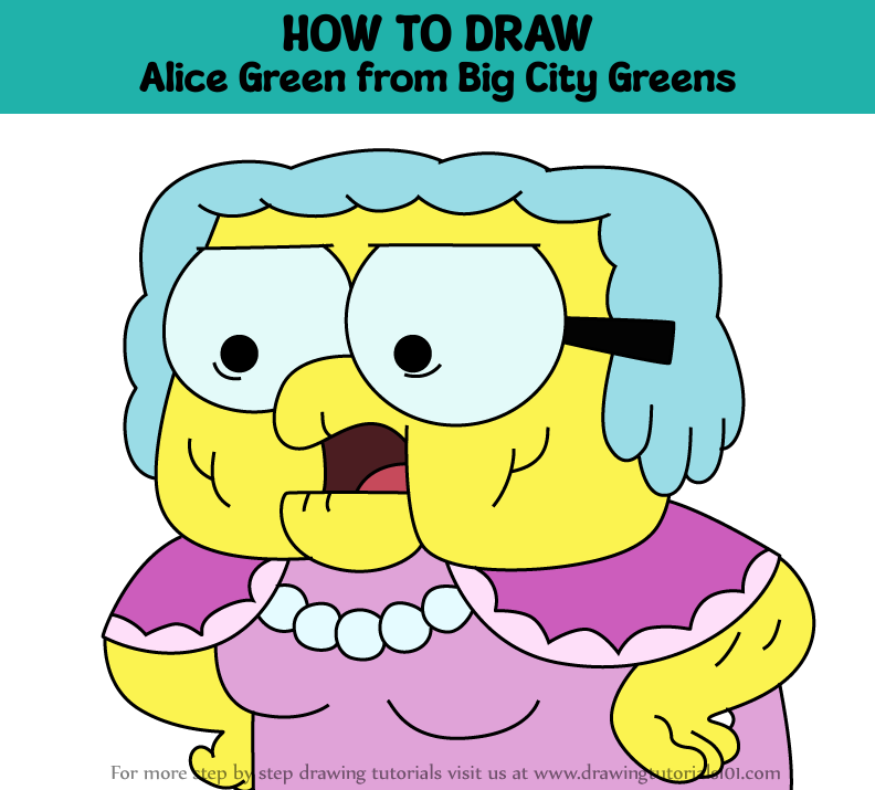 How to Draw Alice Green from Big City Greens (Big City Greens) Step by ...