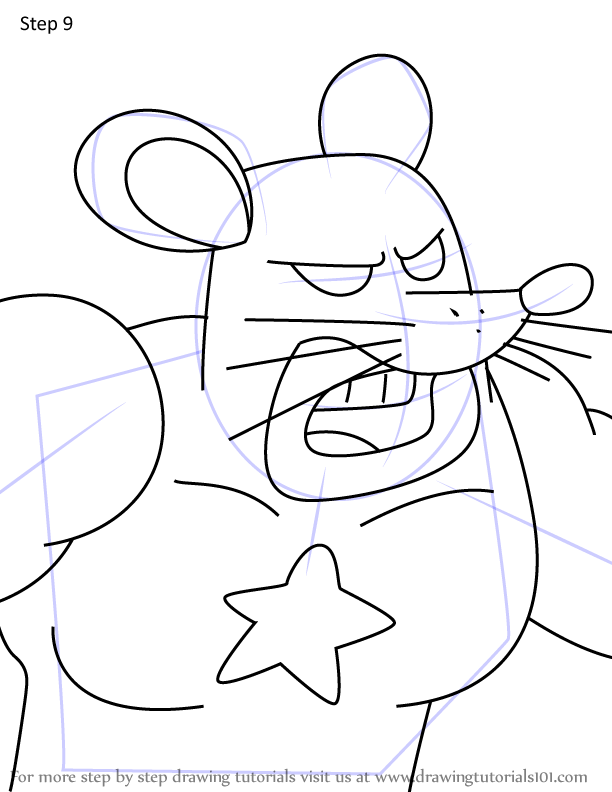 How to Draw America Rat from Big City Greens (Big City Greens) Step by ...