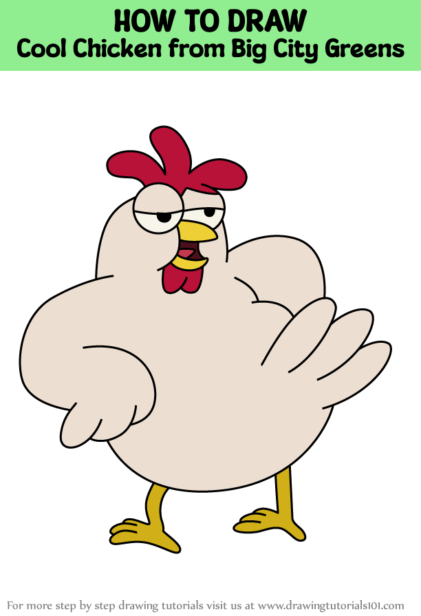 How to Draw Cool Chicken from Big City Greens (Big City Greens) Step by ...