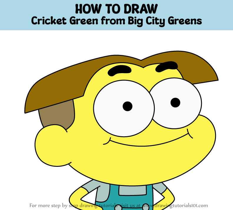 How to Draw Cricket Green from Big City Greens (Big City Greens) Step ...
