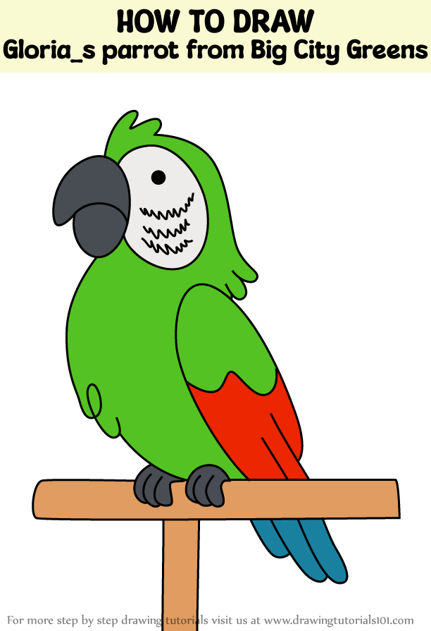 How to Draw Gloria_s parrot from Big City Greens (Big City Greens) Step ...