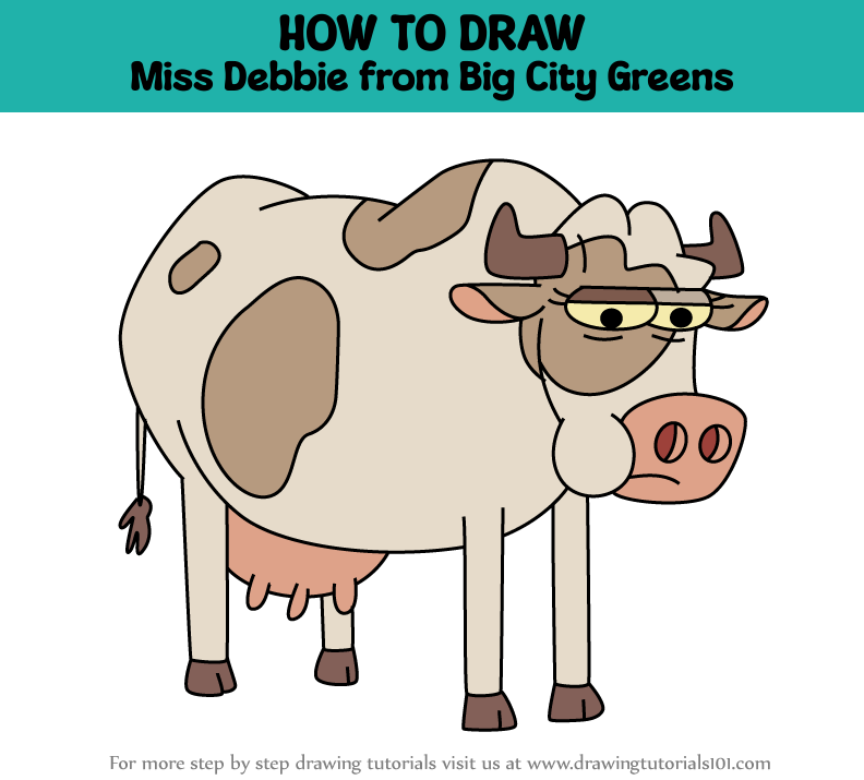 How to Draw Miss Debbie from Big City Greens (Big City Greens) Step by ...