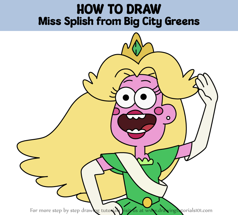 How to Draw Miss Splish from Big City Greens (Big City Greens) Step by ...
