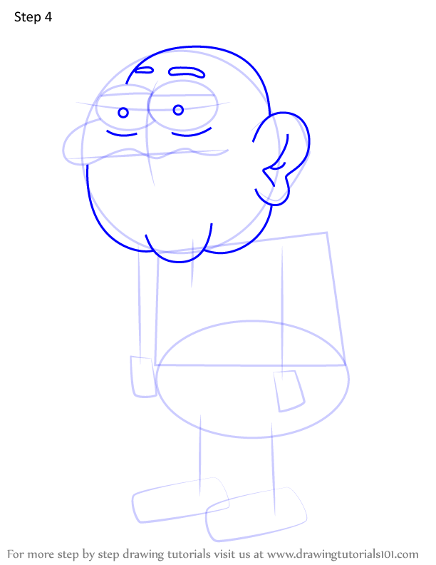 How to Draw Old Blue Man from Big City Greens (Big City Greens) Step by ...