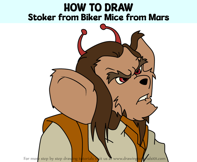 How to Draw Stoker from Biker Mice from Mars (Biker Mice from Mars ...