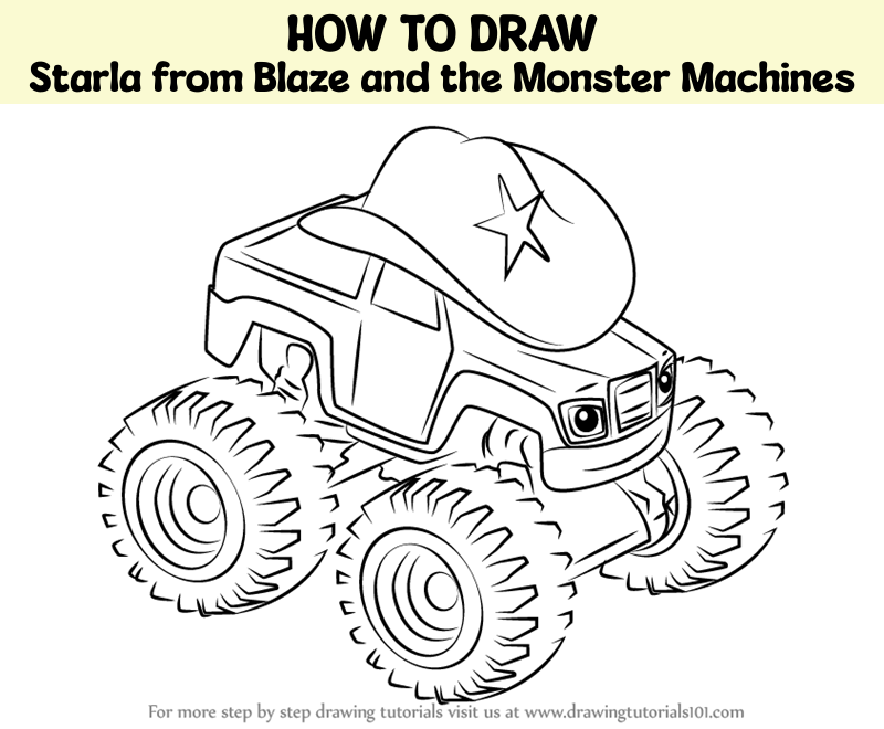 Starla Blaze And The Monster Machines Coloring Page Sketch