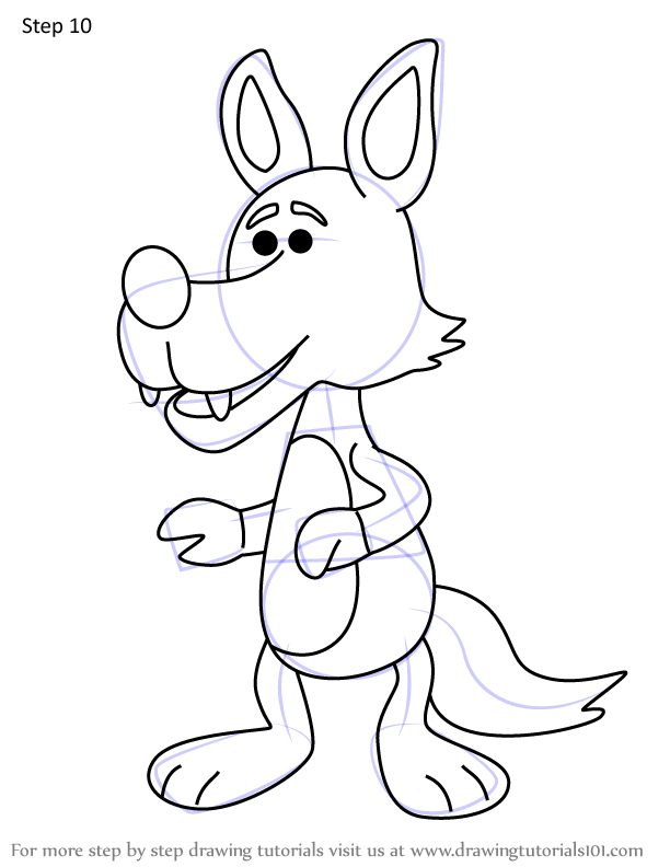 How to Draw Big Bad Wolf from Blue's Clues (Blue's Clues) Step by Step ...