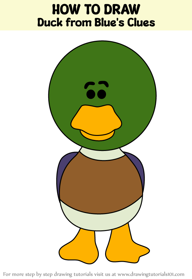 How to Draw Duck from Blue's Clues (Blue's Clues) Step by Step ...