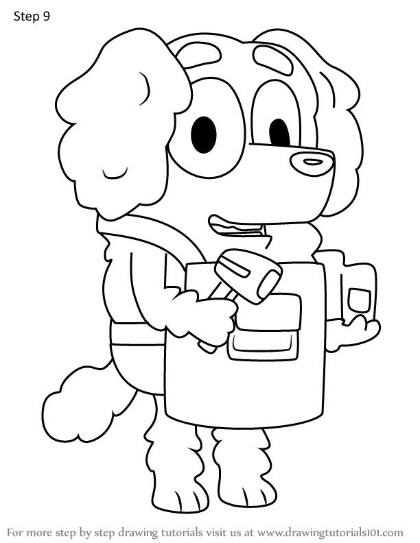 How to Draw Checkout Dog from Bluey (Bluey) Step by Step ...