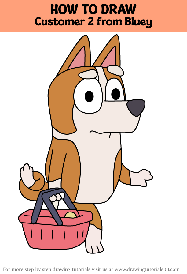 How to Draw Customer 2 from Bluey (Bluey) Step by Step ...