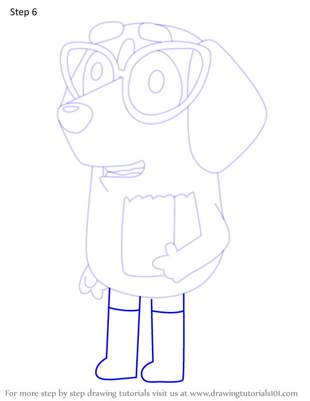 How to Draw Daisy from Bluey (Bluey) Step by Step | DrawingTutorials101.com