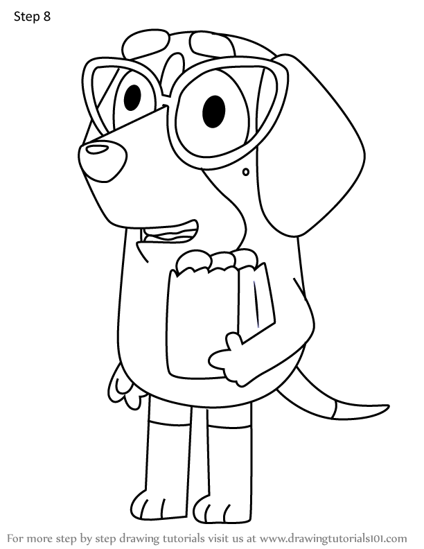 How to Draw Daisy from Bluey (Bluey) Step by Step | DrawingTutorials101.com