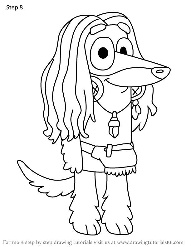 How to Draw Indy's Mum from Bluey (Bluey) Step by Step ...