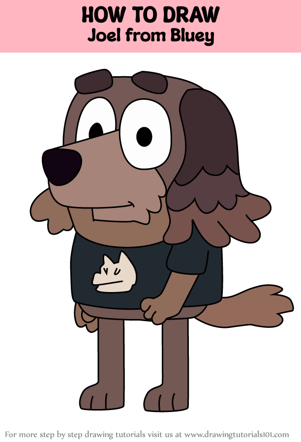 How to Draw Joel from Bluey (Bluey) Step by Step | DrawingTutorials101.com