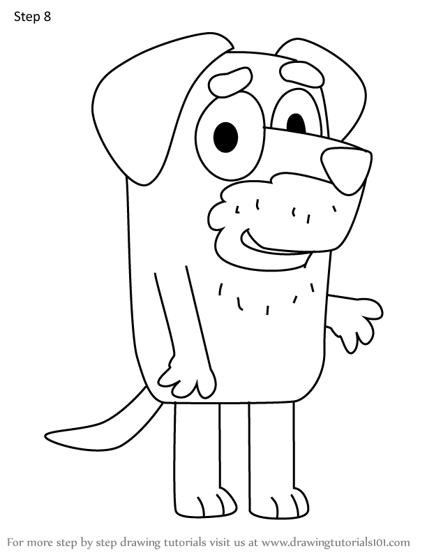 How to Draw Pat from Bluey (Bluey) Step by Step | DrawingTutorials101.com