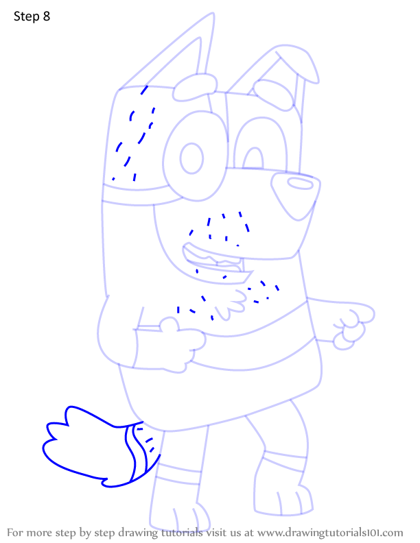 How to Draw Stripe Heeler from Bluey (Bluey) Step by Step ...