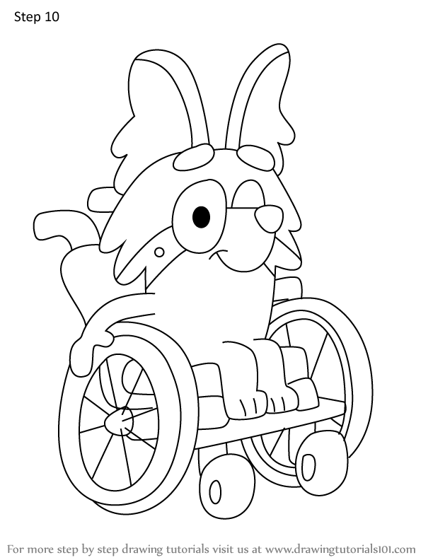 How to Draw Wheelchair Kid from Bluey (Bluey) Step by Step ...