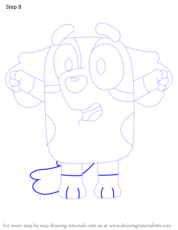 How to Draw Zara from Bluey (Bluey) Step by Step | DrawingTutorials101.com