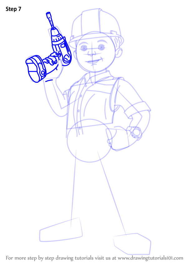 How to Draw Bob from Bob the Builder 2015 (Bob the Builder 2015) Step ...