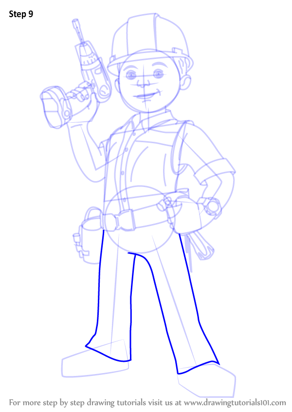 How to Draw Bob from Bob the Builder 2015 (Bob the Builder 2015) Step ...