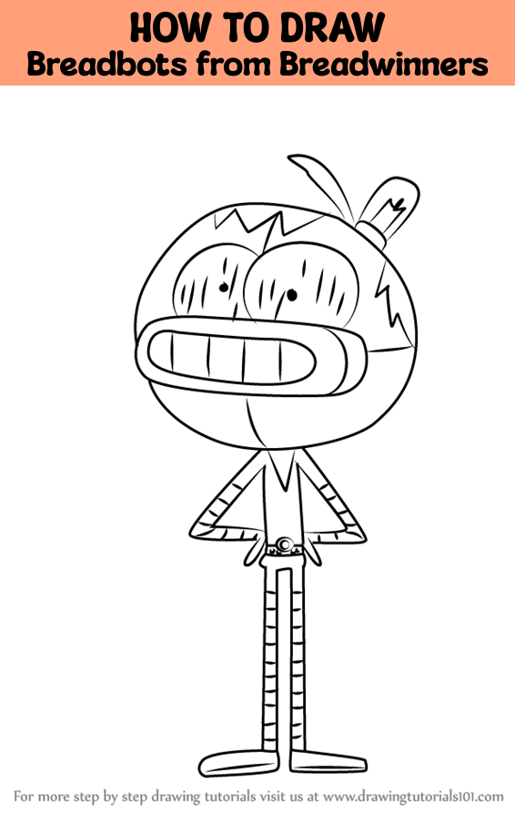 How to Draw Breadbots from Breadwinners (Breadwinners) Step by Step ...