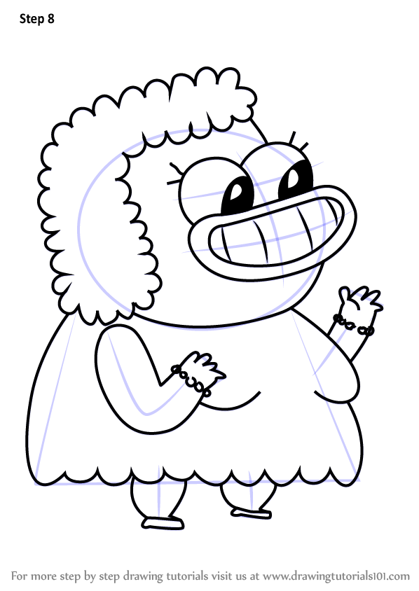 How to Draw Buhdeuce's Mom from Breadwinners (Breadwinners) Step by ...