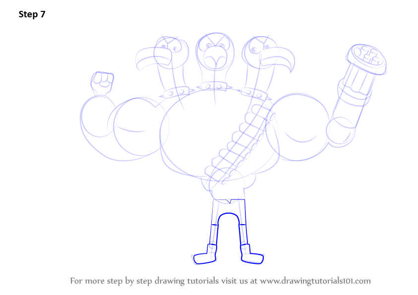 How to Draw Three Headed Birdman from Breadwinners (Breadwinners) Step ...
