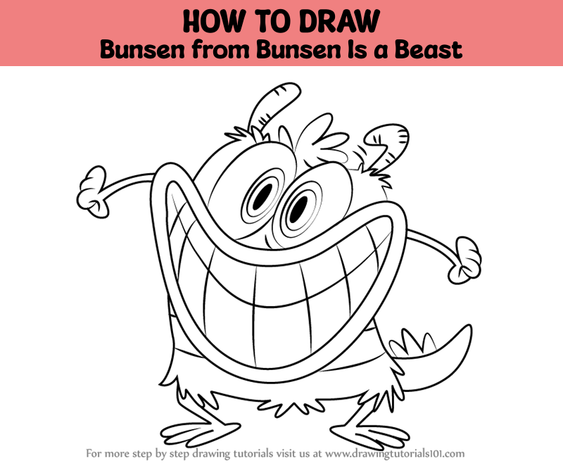 How to Draw Bunsen from Bunsen Is a Beast (Bunsen Is a Beast) Step by ...