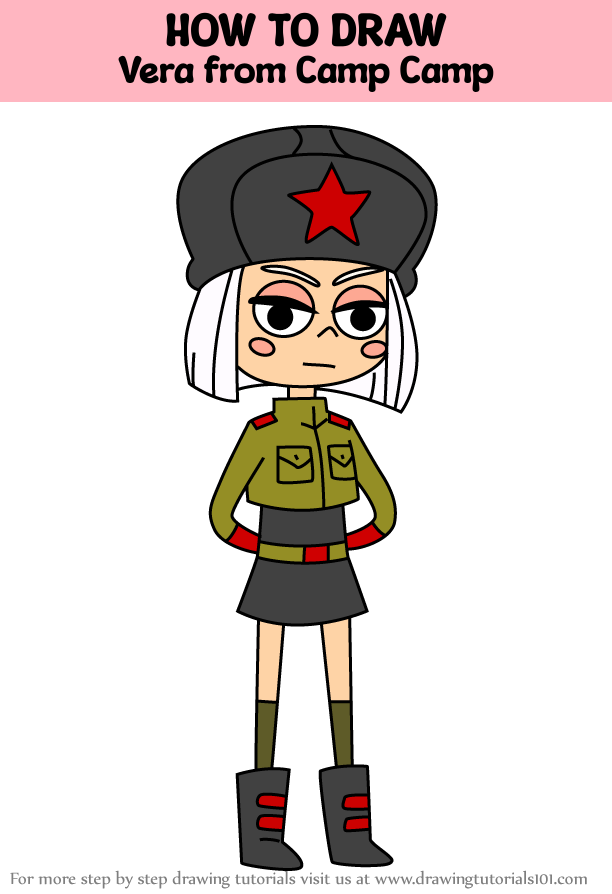 How to Draw Vera from Camp Camp (Camp Camp) Step by Step | DrawingTutorials101.com